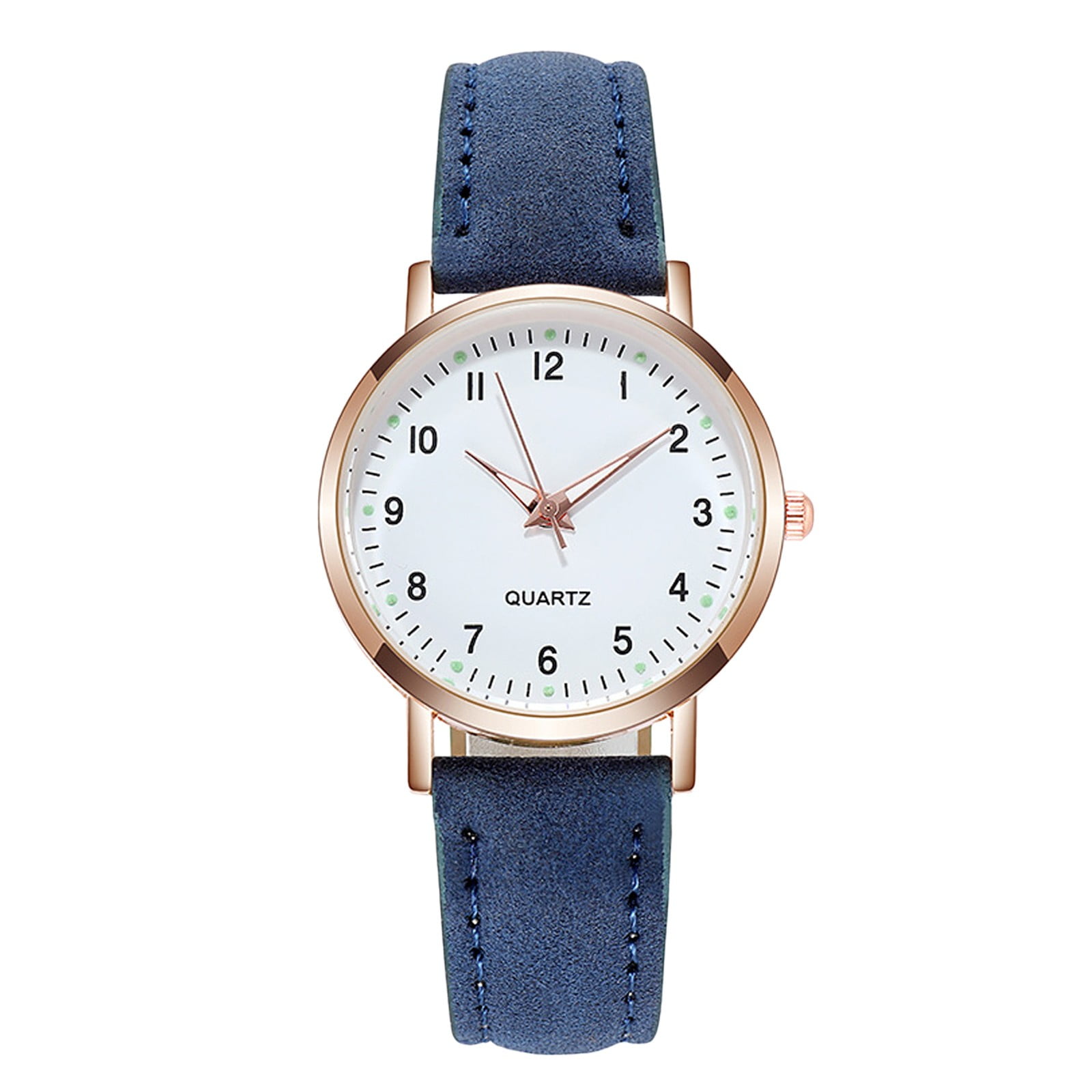 Leather Watch Minimalist Gift Women's Sleek Quartz Dial Fashion With ...