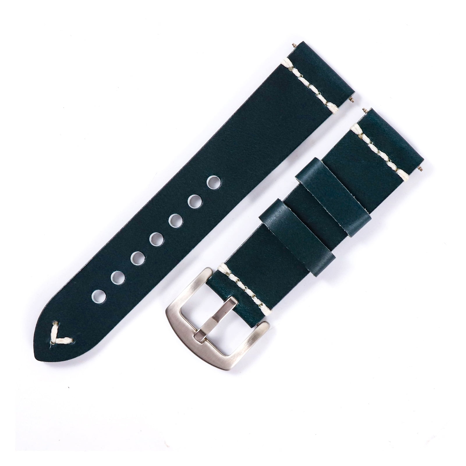 Leather Watchband 18mm 20mm 22mm Vintage Oil Wax Watch Strap Handmade ...