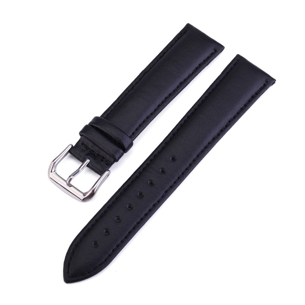 Leather Watchband Strap 16 / 18 / 20 / 22 / 24 MM Stainless Steel ...