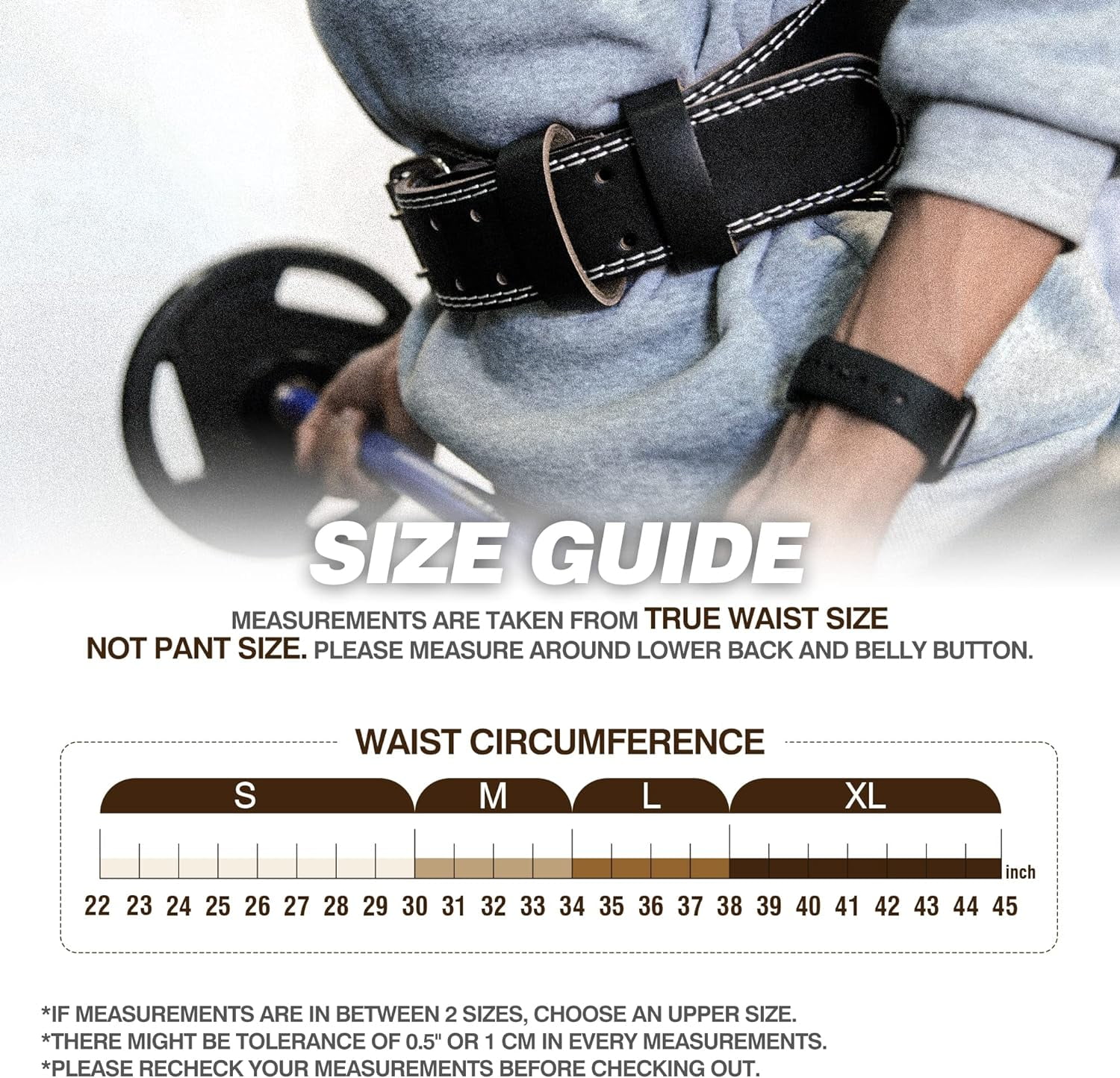 Leather Weight Lifting Belt with 4 inch Padded Lumbar Support - For Men ...
