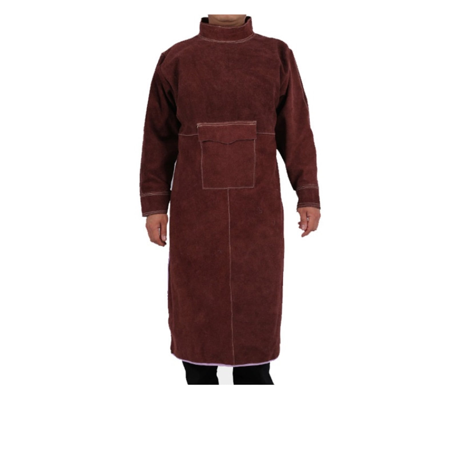 Leather Welding Apron with Sleeve,Heat Flame Resistant Weld Coat for ...