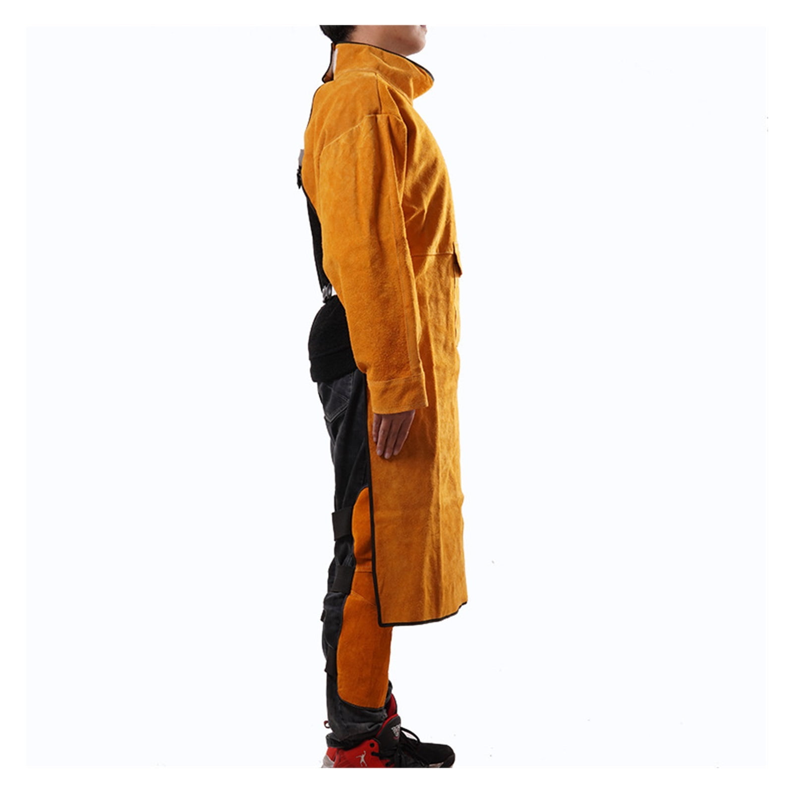 Leather Welding Apron with Sleeve,Heavy Duty Welding Jacket,Heat Flame ...