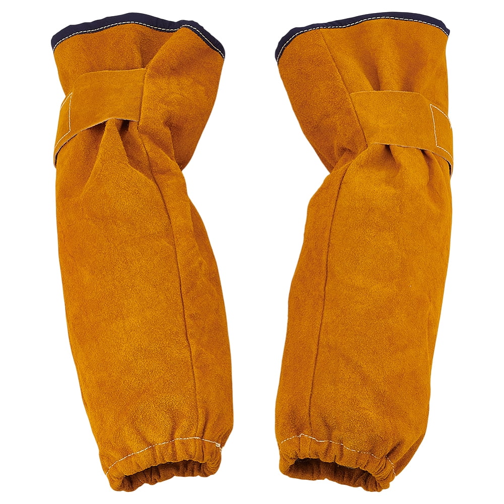 Leather Welding Work Sleeves 16 inch Heat Flame Resistant Arm ...