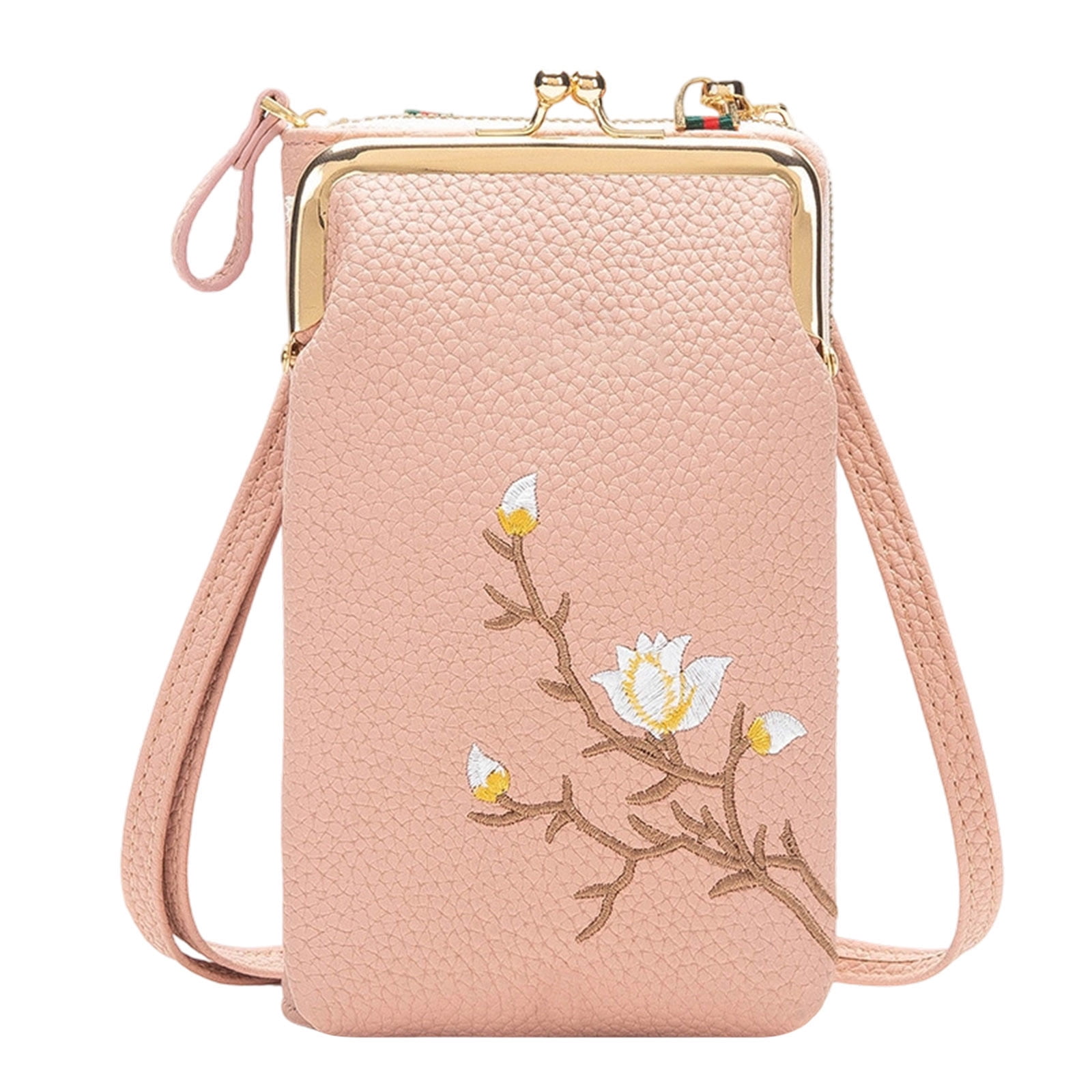 Leather Women Sling Bag, Body Wallet with Phone Pocket, Adjustable ...