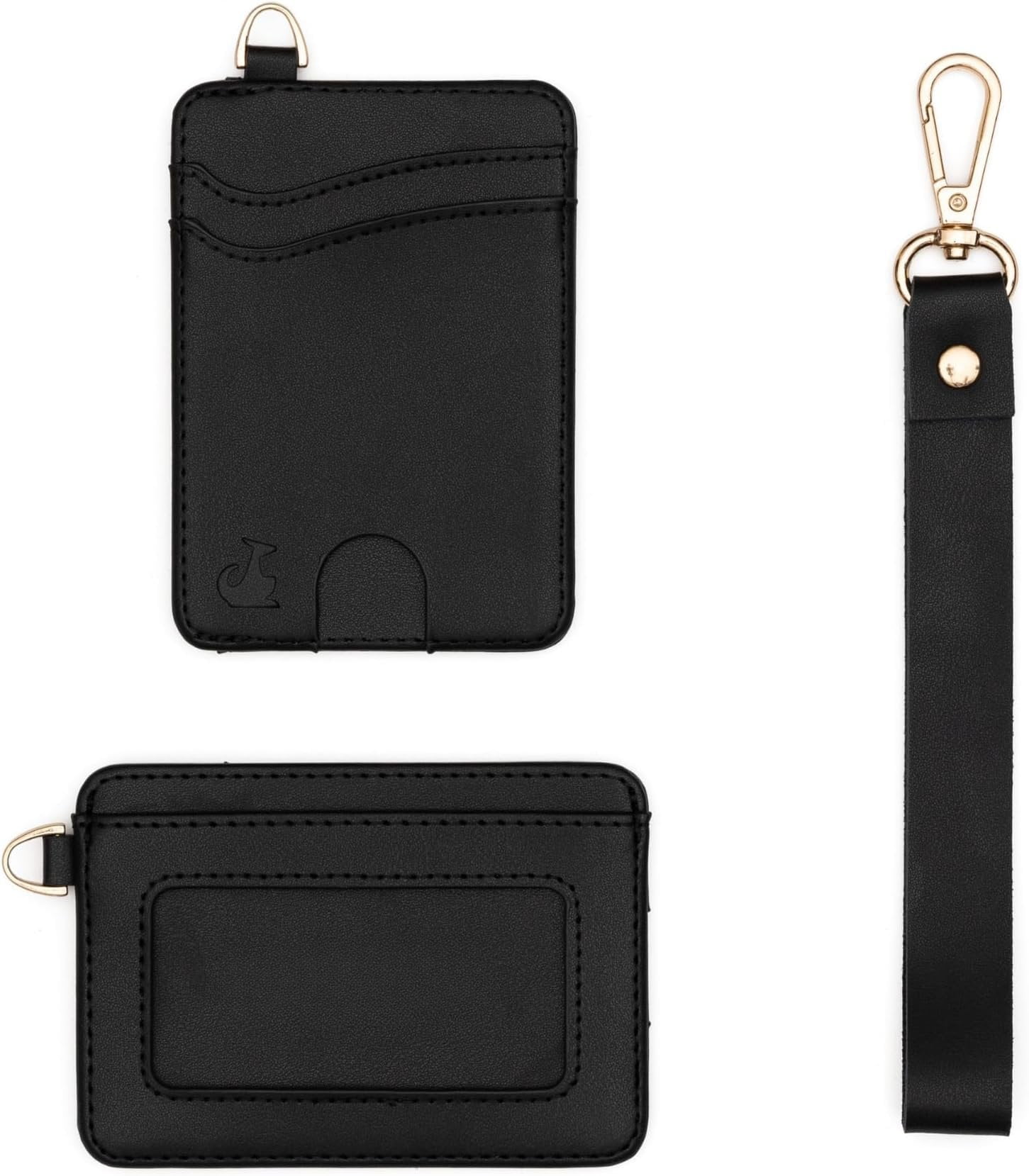 Leather Women's Wristlet Wallet Slim Card Holder for Credit Cards, ID ...