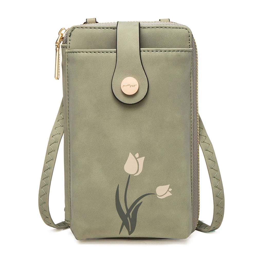 Leather Womens Crossbody Cell Phone Purse Holder Wallet - Walmart.com