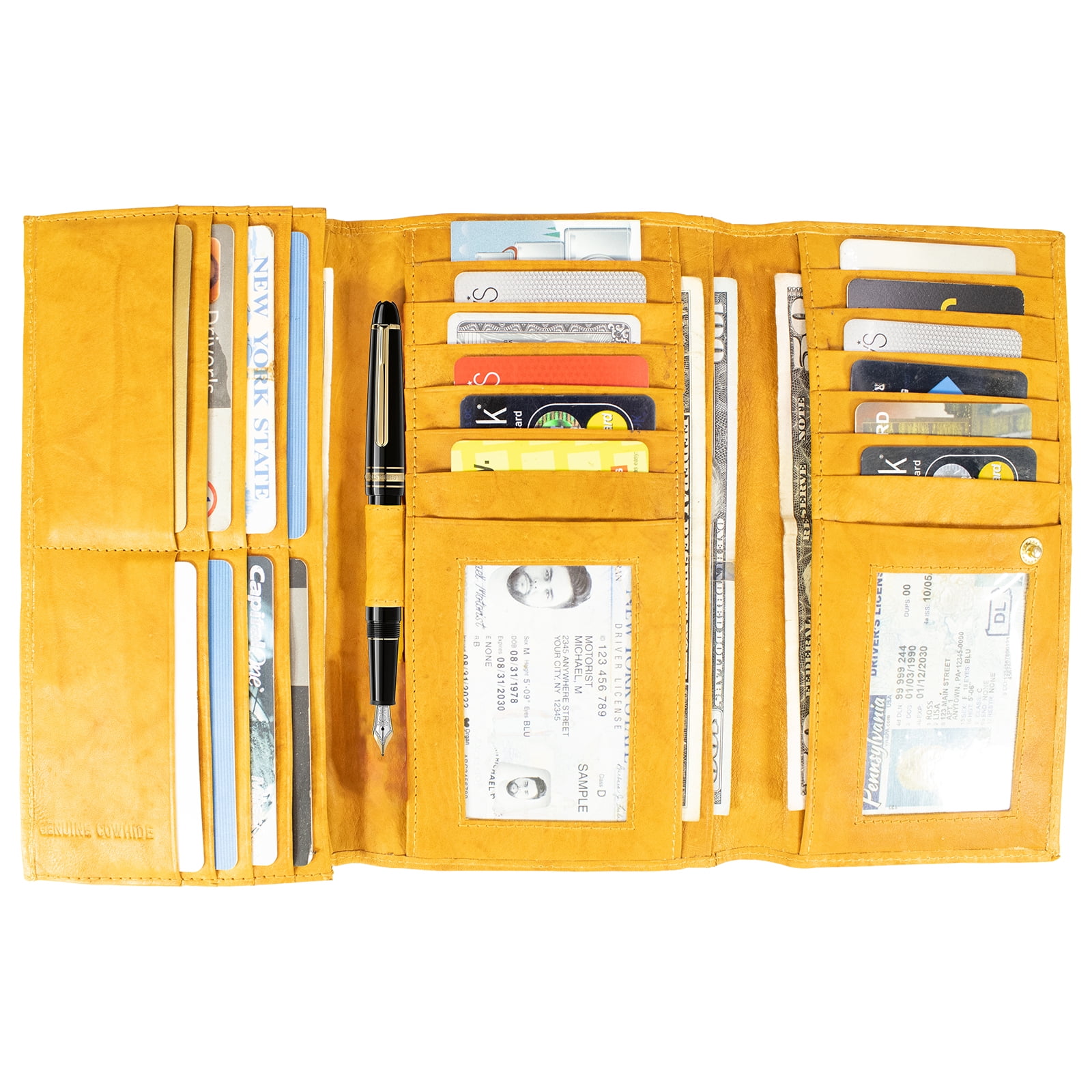 Leather Womens Wallet Ladies Clutch Checkbook Cover Wallet - Walmart.com