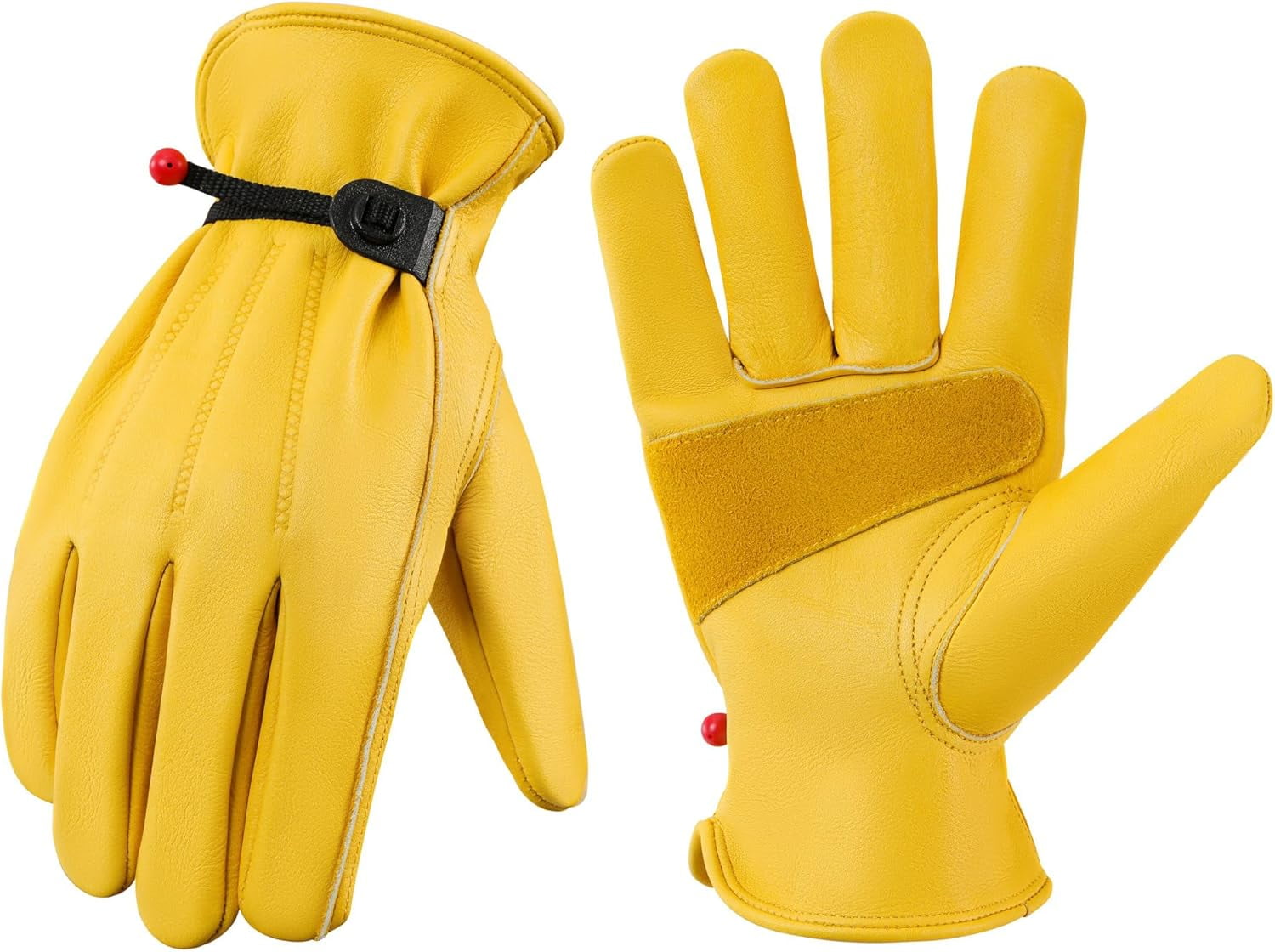 Leather Work Gloves for Men & Women, Reinforced Durable Gardening ...