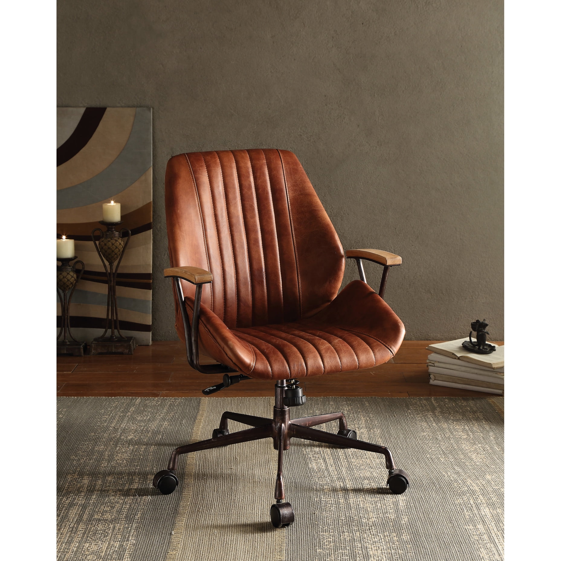 Leather Workspace Chair Progression - Ergonomic Design, Padded Back And ...