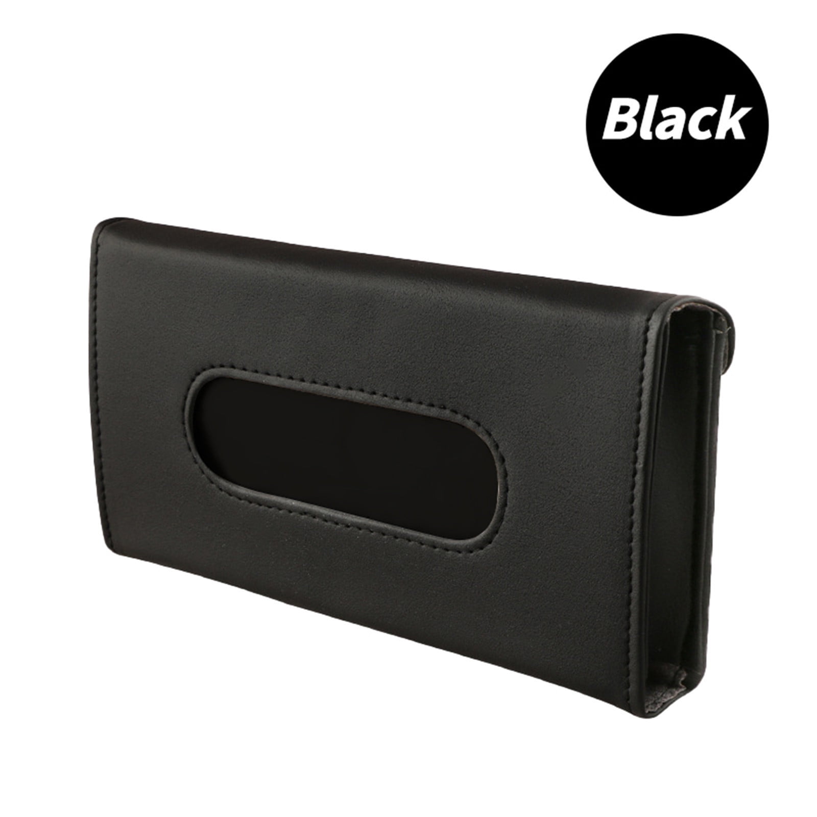 Leather-Wrapped Face Mask Storage Box with Closure for Car Visor ...