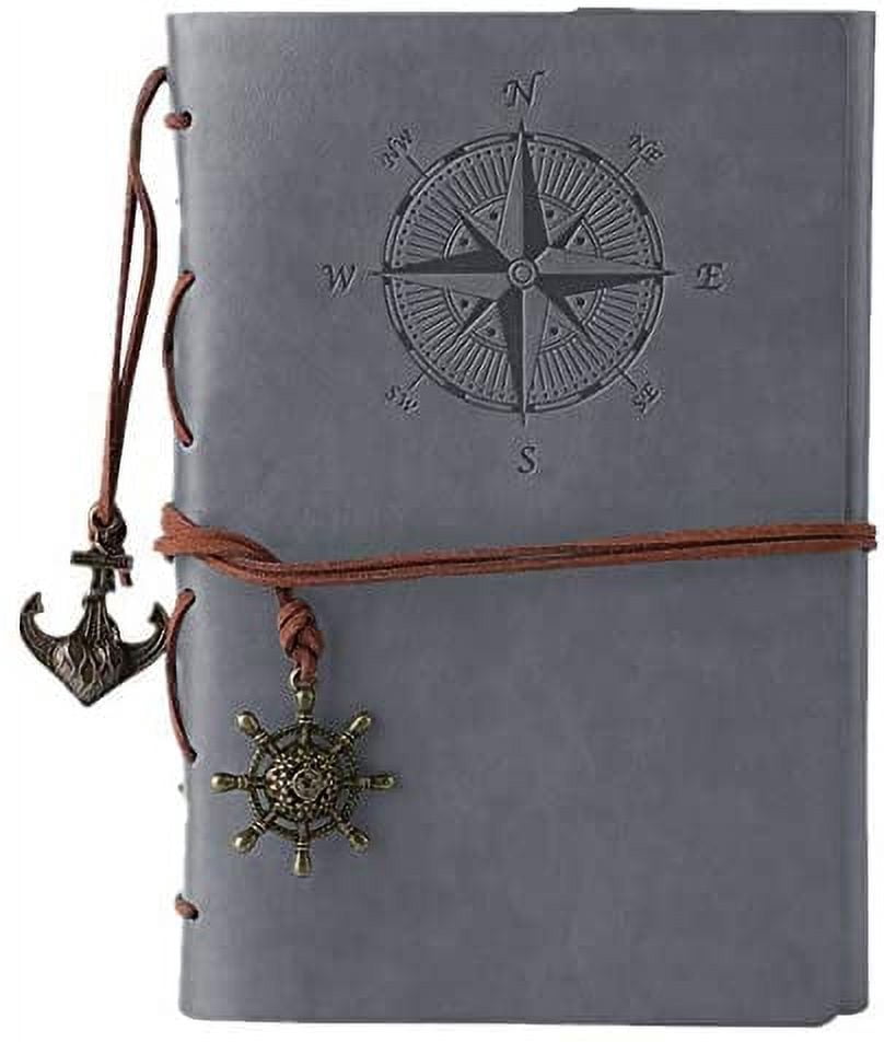 Leather Writing Journal Notebook, Classic Spiral Bound Notebook ...