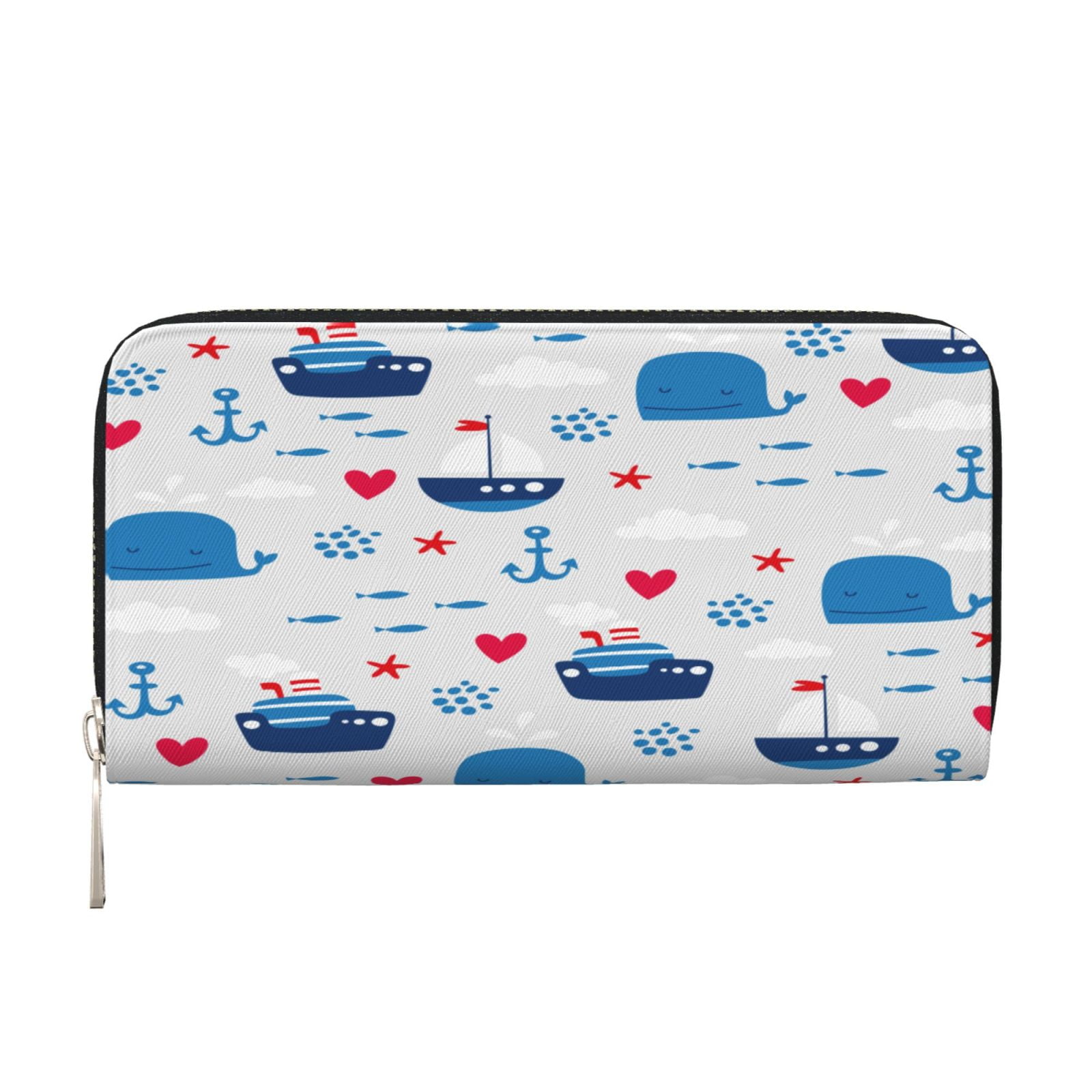 Leather Zipper Pocket Hand Wallet For Women And Men Travel Leather ...