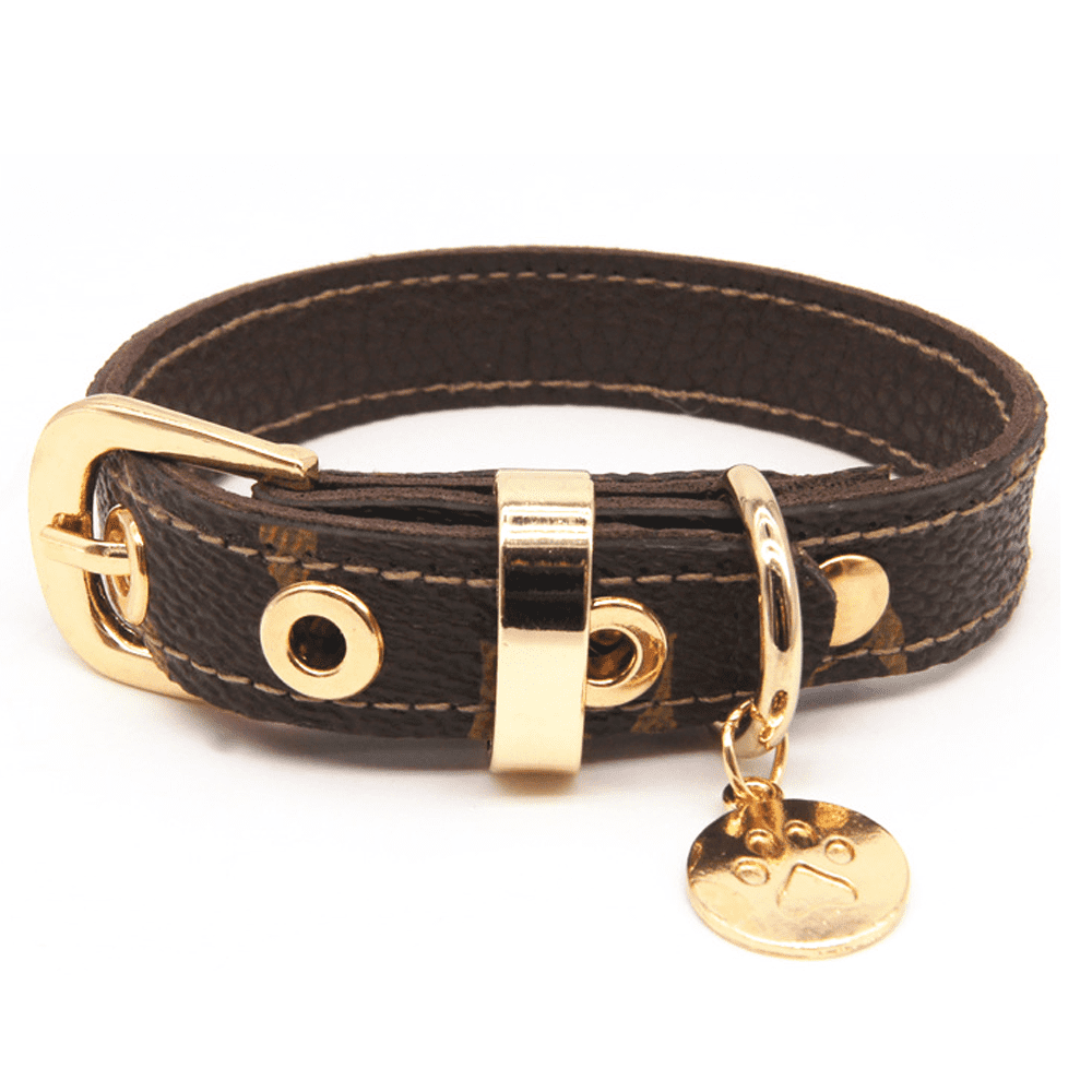 Leather dog collar soft durable strong waterproof collar adjustable ...