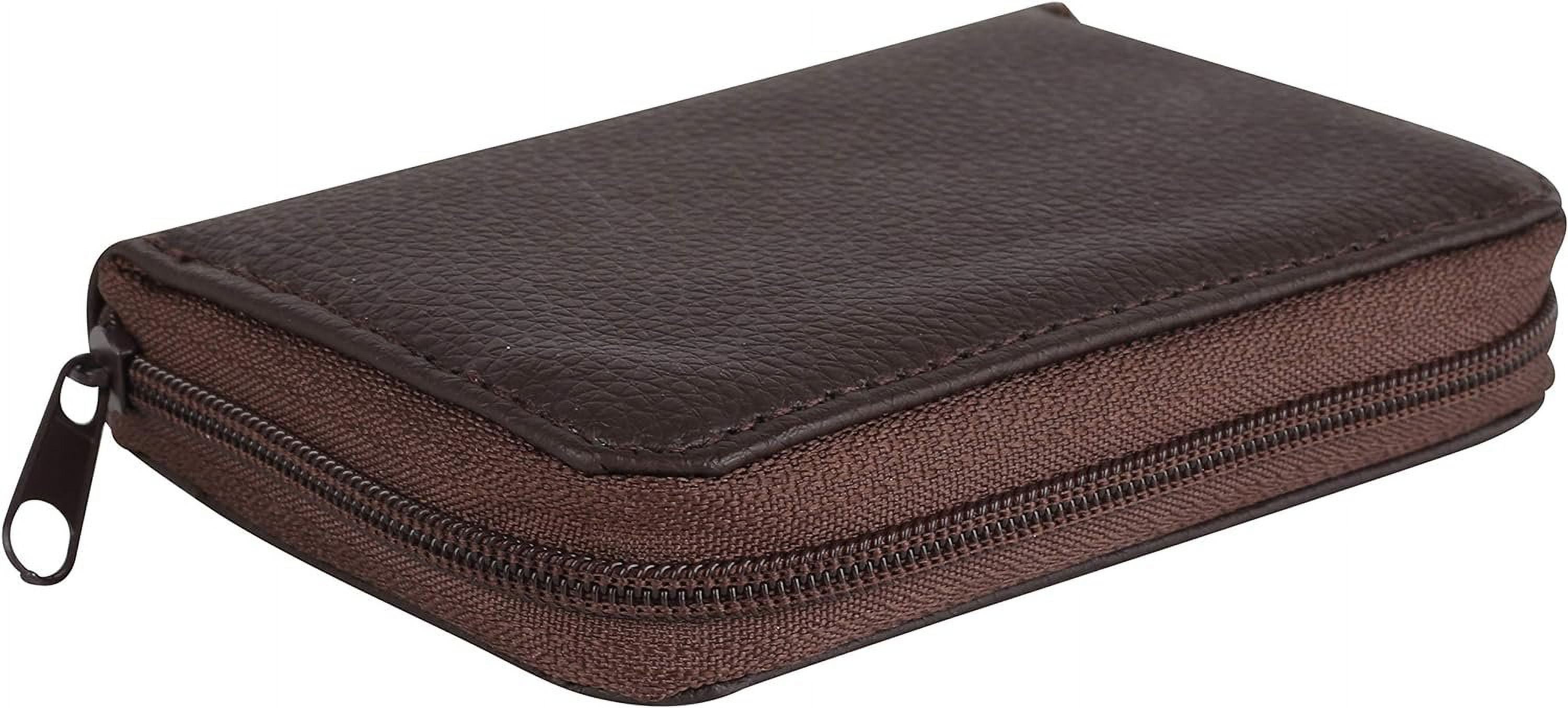 Leather looking Wallet with Metal Coin Sorter Trusty Coin Pouch Pocket ...