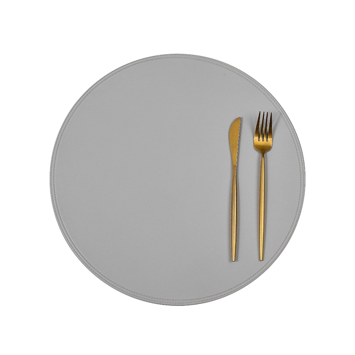 Leather placemats 3 pieces PVC round insulating mats Restaurant hotel ...