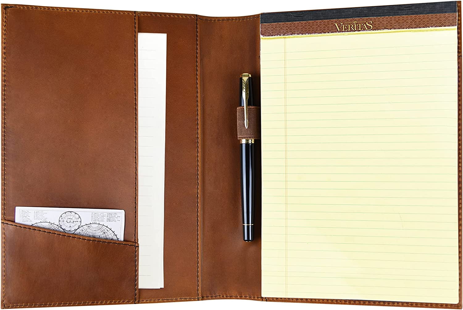 LeatherBelief Leather Junior Padfolio for Women/Men, A5 SizeNotepad ...