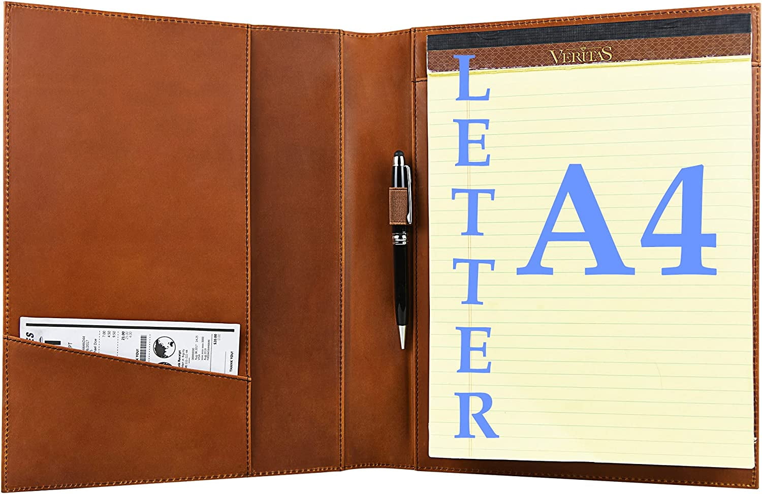 LeatherBelief Padfolio Leather Folder Letter Size, Handmade Folio ...