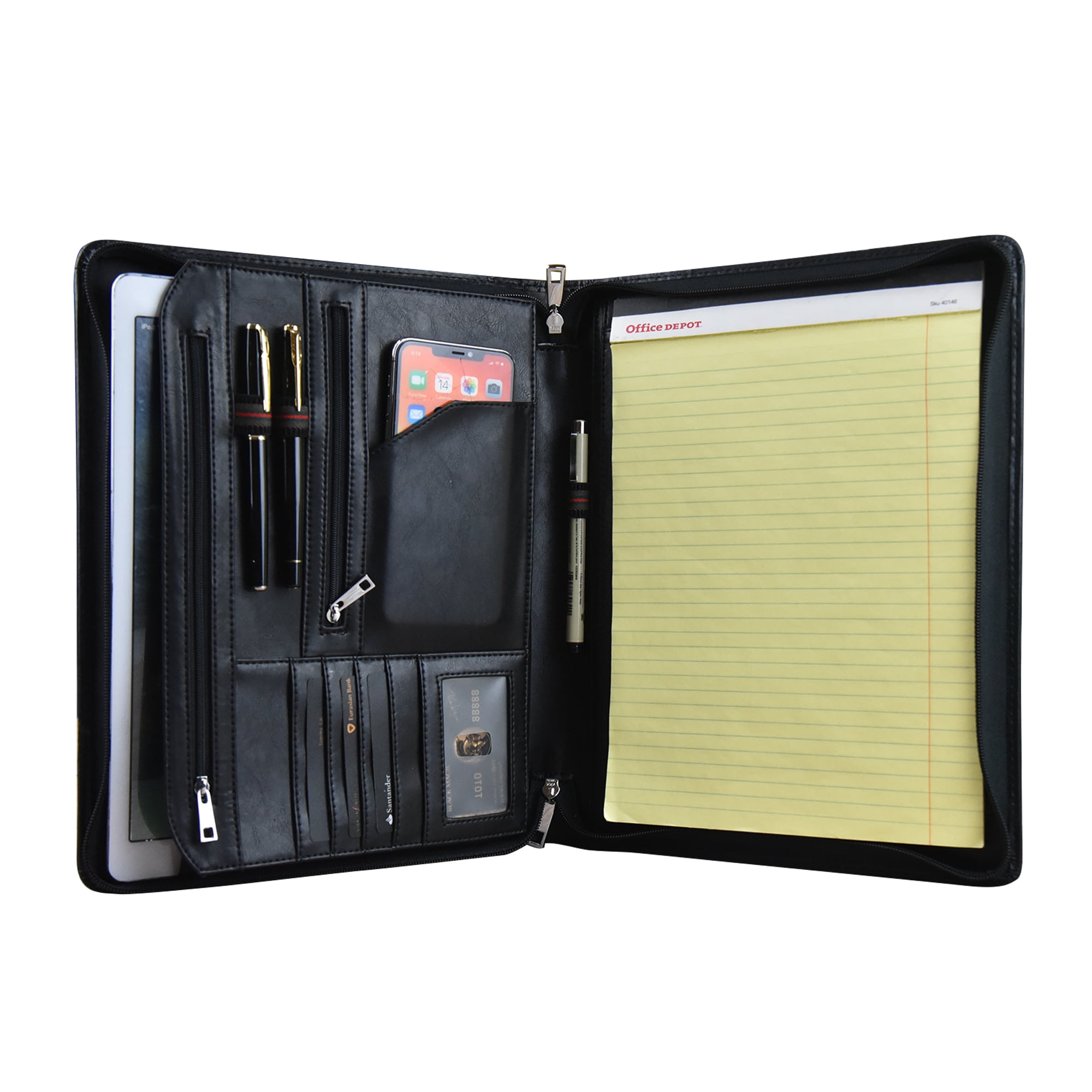 LeatherBelief Zippered Portfolio Leather Business Padfolio , Resume ...