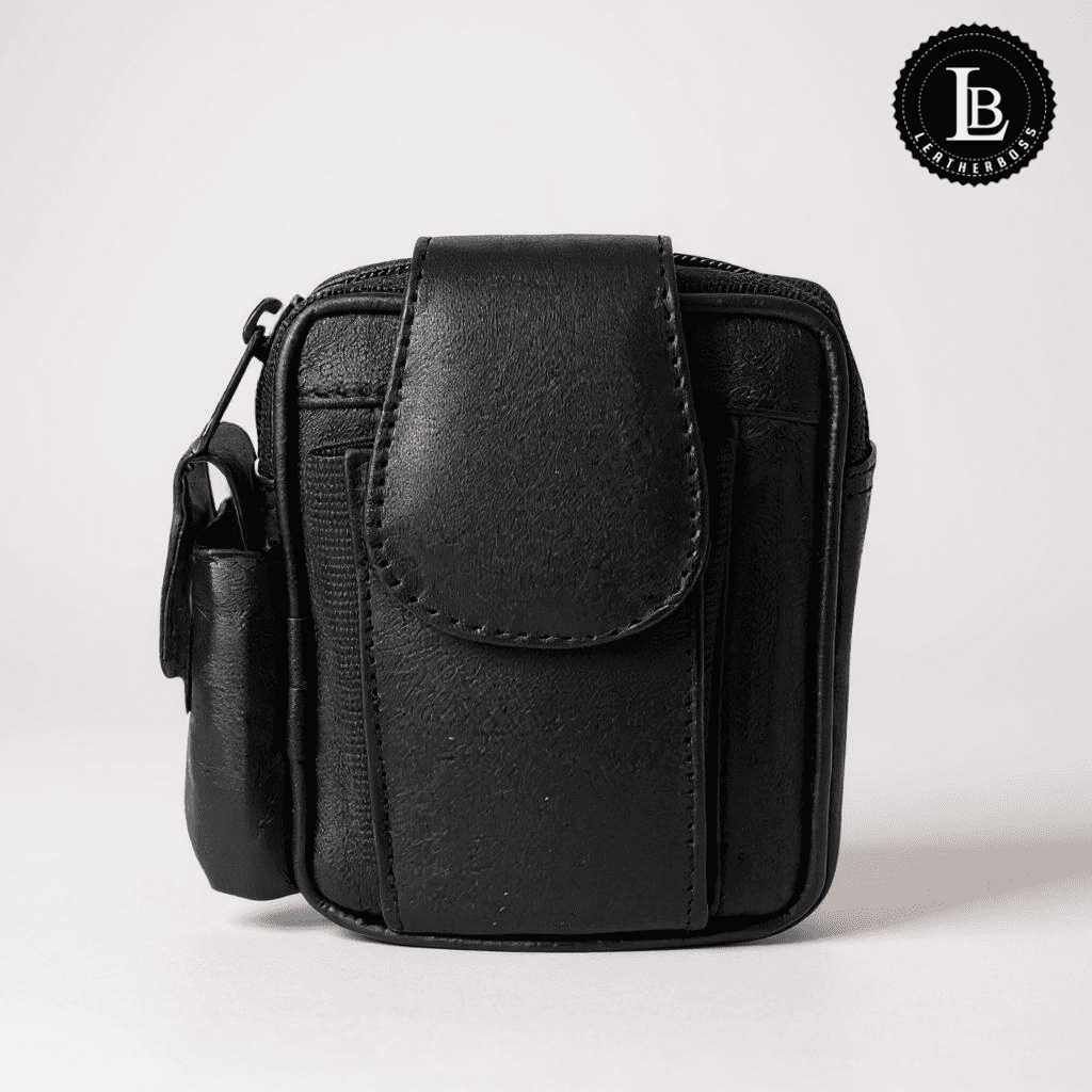 Leatherboss Genuine Leather Cigarette Case Holder with Belt Pouch, Cell ...
