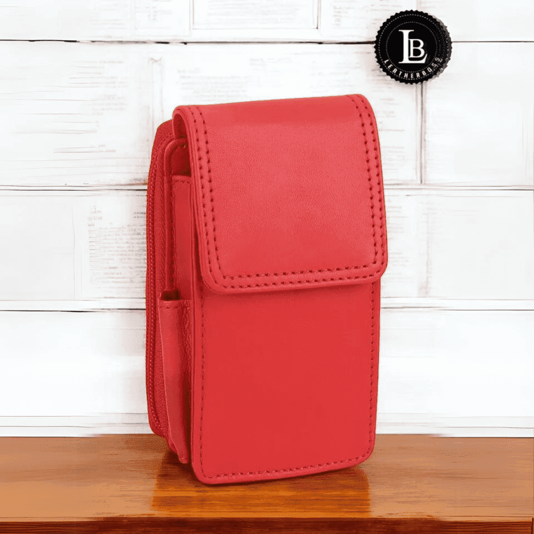 Leatherboss Cigarette Case with Zipper Wallet, Red - Walmart.com