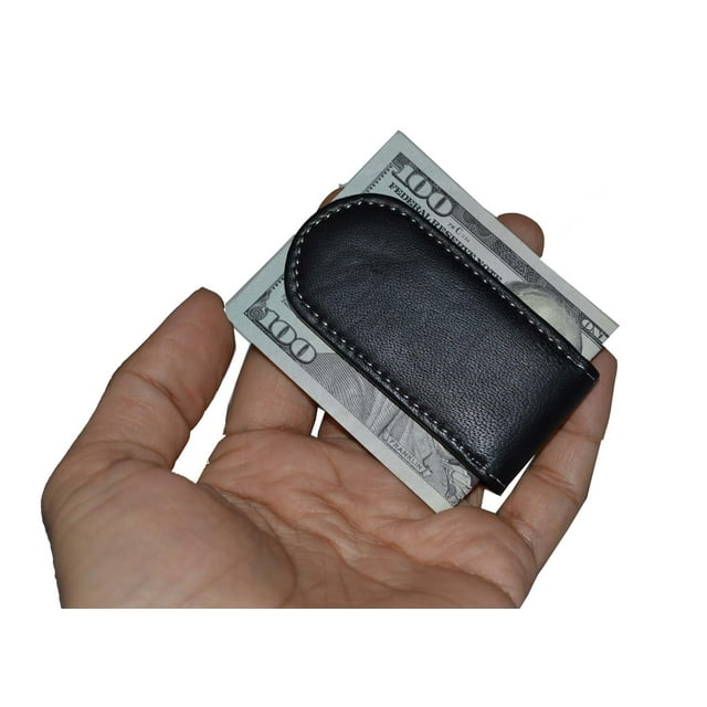 Leatherboss Leather Men's Strong Magnet XL Money Clip, Black - Walmart.com