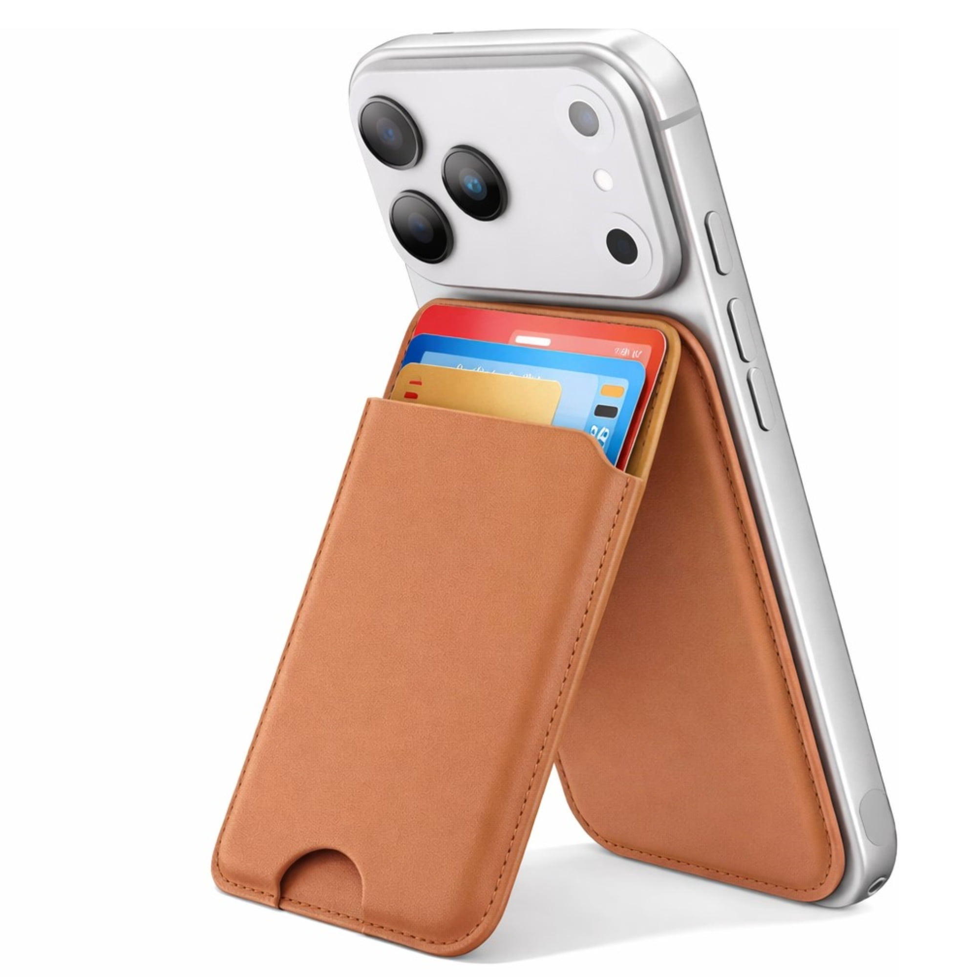 Leatherboss Magnetic Phone Wallet | Universal Premium Card Holder for ...