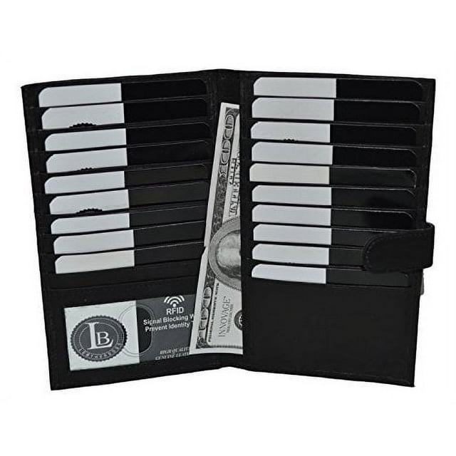 Leatherboss RFID Blocking Premium Genuine Leather Bifold Credit Card ...