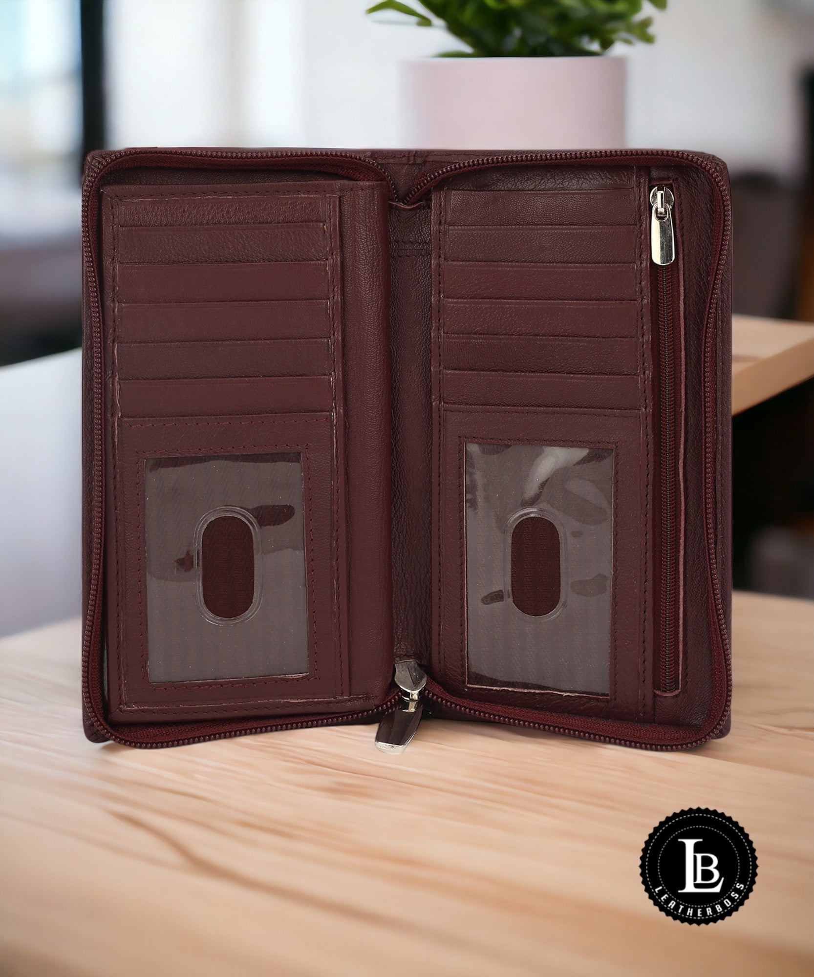 Leatherboss Wallets for Women RFID Blocking Ultra Slim Real Leather ...