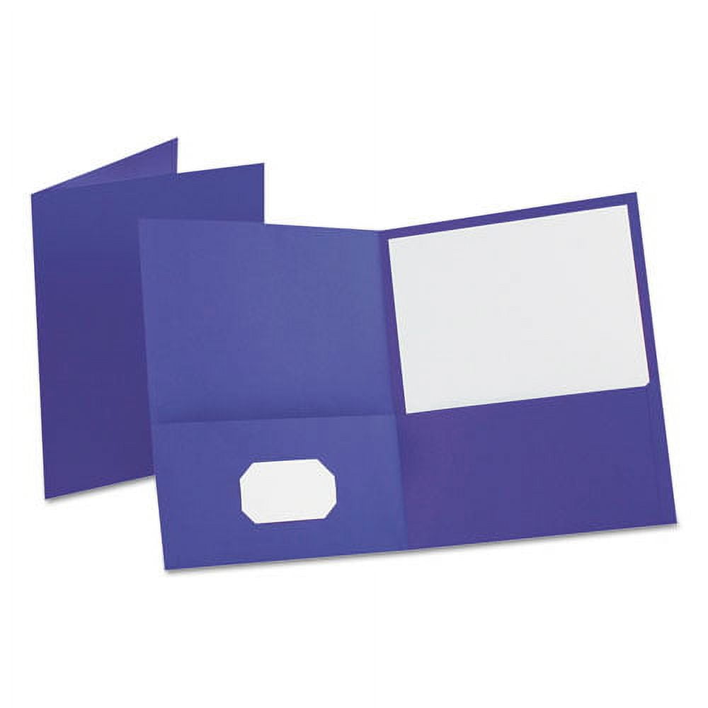 Leatherette Two Pocket Portfolio, 8.5 X 11, Purple/purple, 10/pack ...
