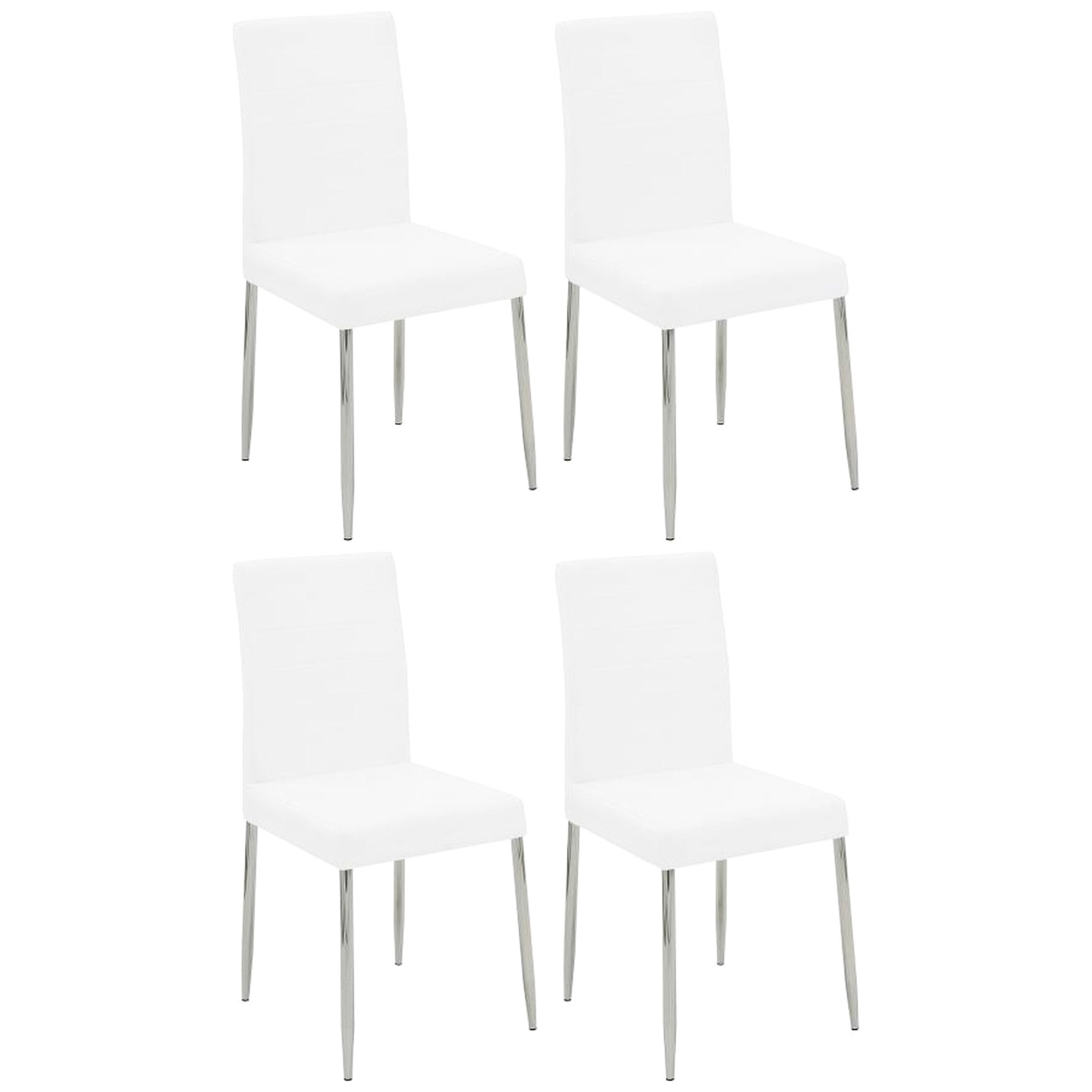 Leatherette Upholstered Dining Chairs (Set of 4) | Chic Look in Dining ...
