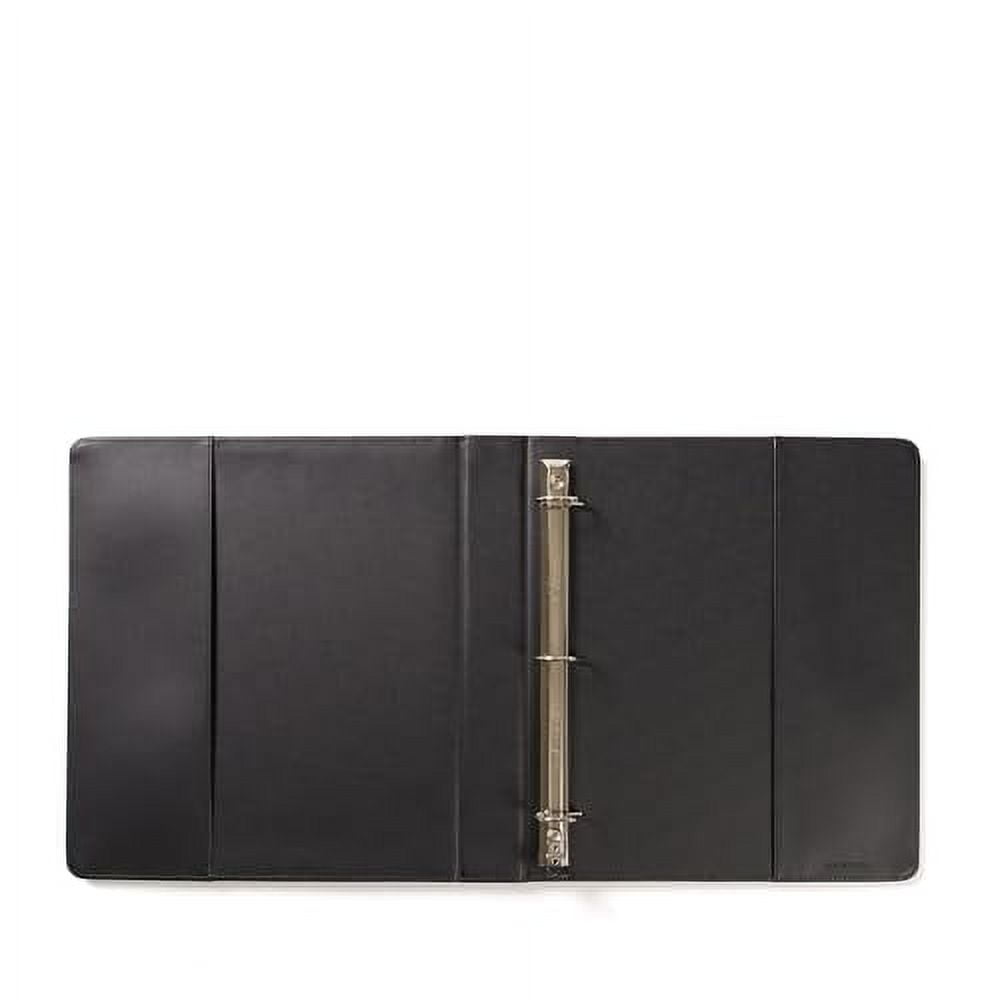 Leatherology Black Onyx Deluxe 3-Ring Presentation Binder with Interior ...