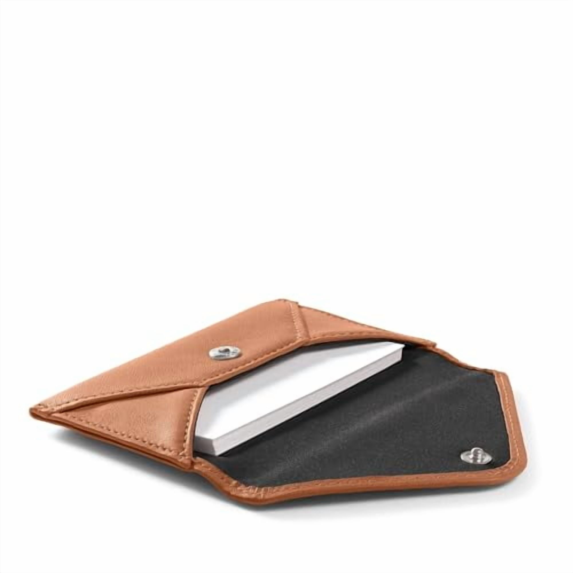 Leatherology Cognac Envelope Card Case - Holds up to 30 business cards ...