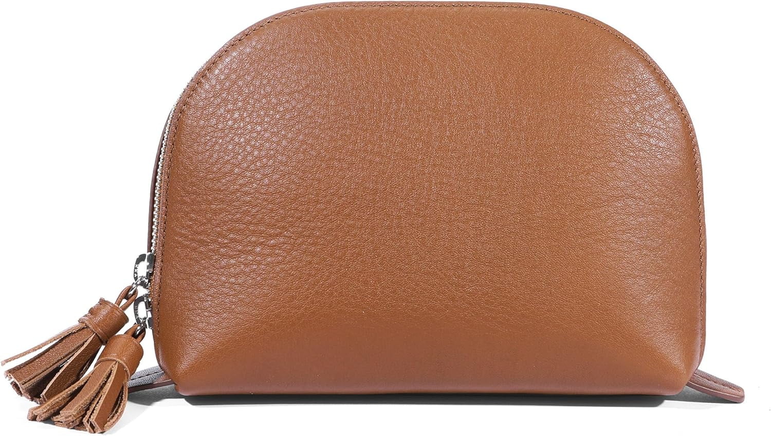 Leatherology Cognac Medium Clamshell Makeup Bag - Walmart.com