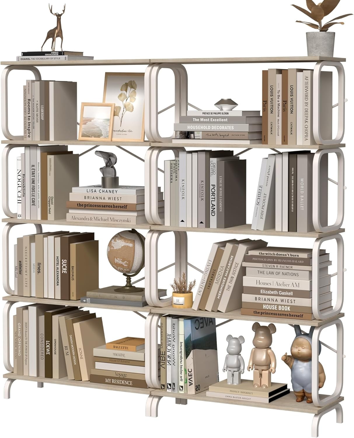 Leavader 5-Tiers Metal Bookshelf 63" L x 12" W x 63" H, Industrial ...