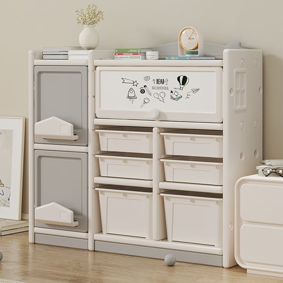 Leavader Kids Playroom Storage Unit, Multi-layer Shelves for Toys ...