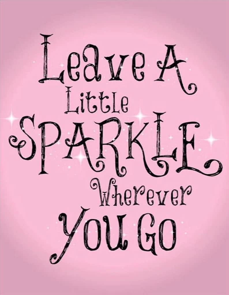 Leave A Little Sparkle Wherever You Go Ladies House Novelty Aluminum ...