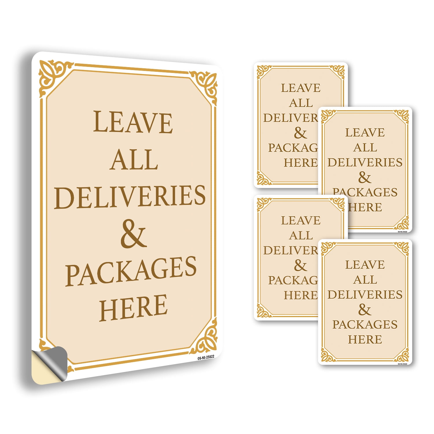 Leave All Deliveries & Packages Here Fancy Public Safety Vinyl Decal ...