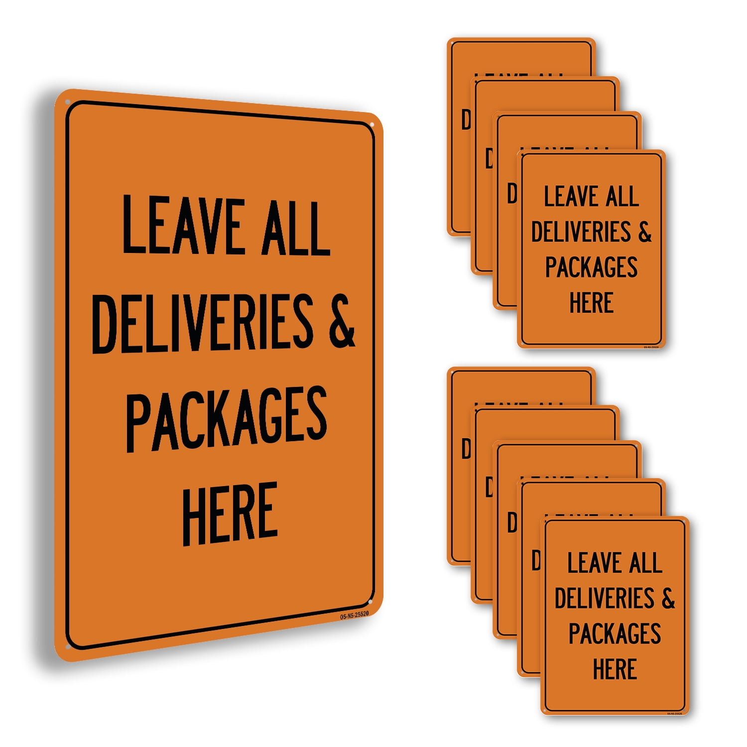 Leave All Deliveries & Packages Here Public Safety Aluminum Sign 18 ...