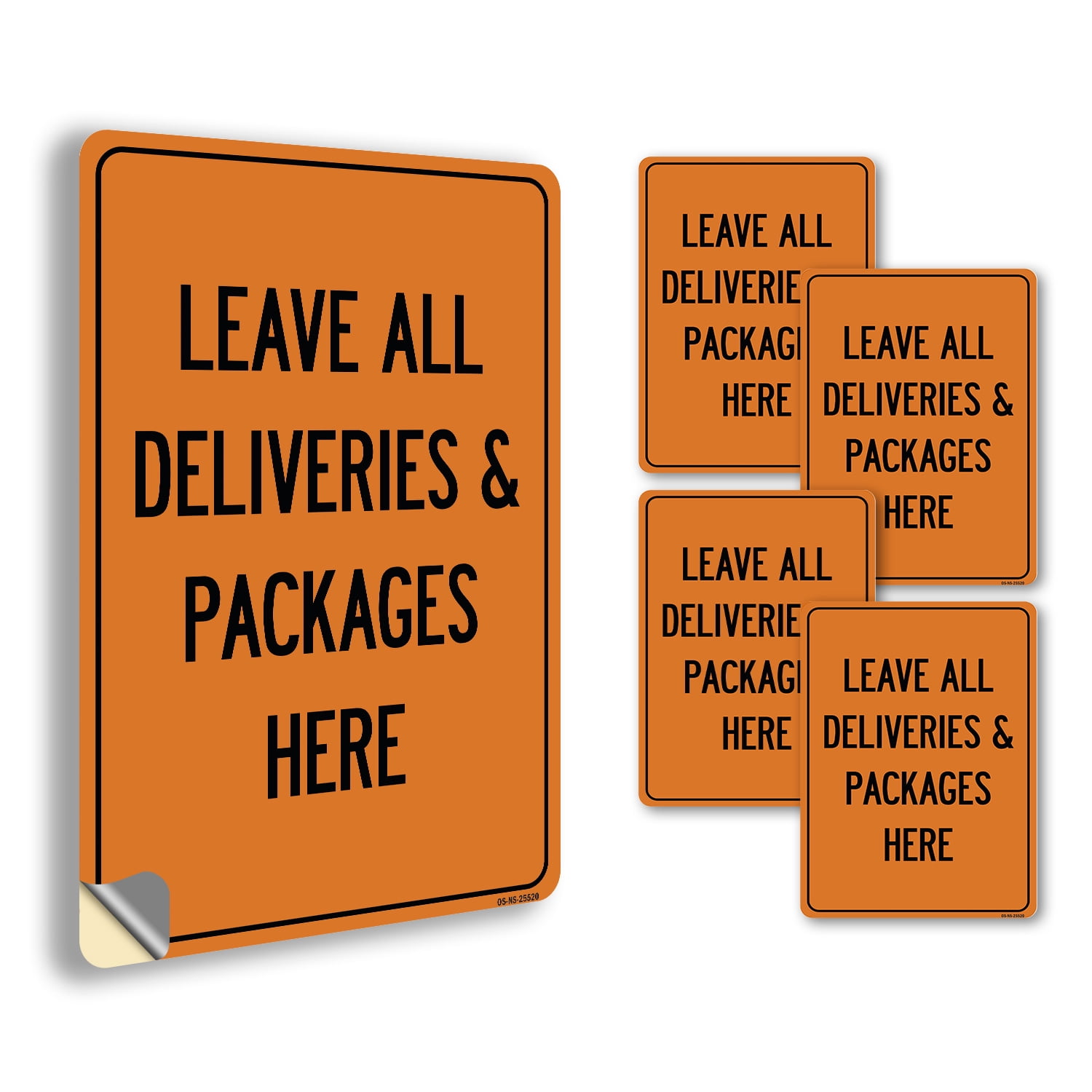 Leave All Deliveries & Packages Here Public Safety Vinyl Decal Label 10 ...