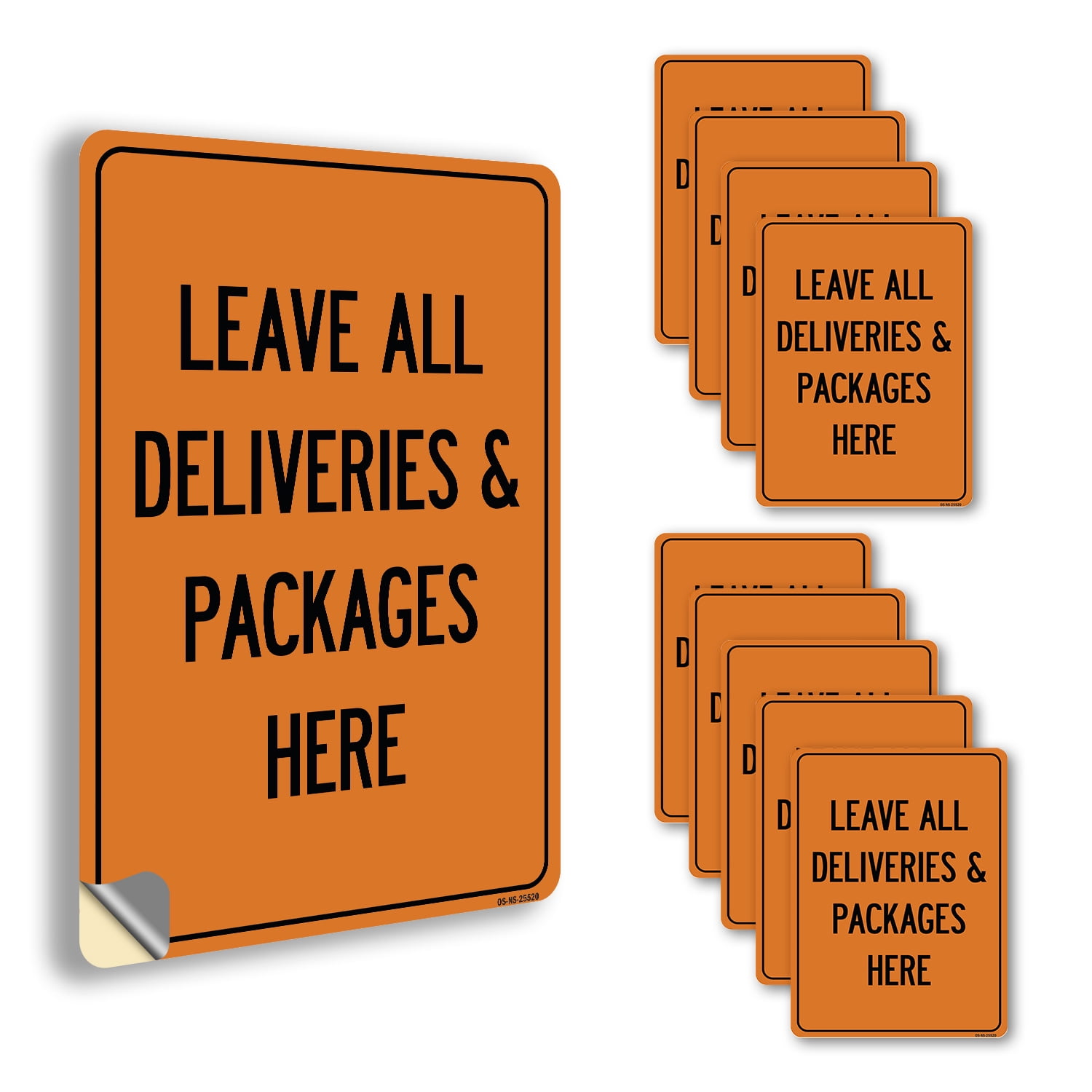 Leave All Deliveries & Packages Here Public Safety Vinyl Decal Label 18 ...
