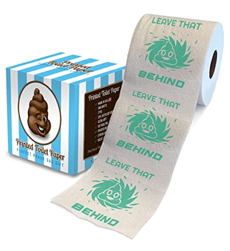 Leave That Behind Printed Toilet Paper Gift – Funny Toilet Paper Roll ...
