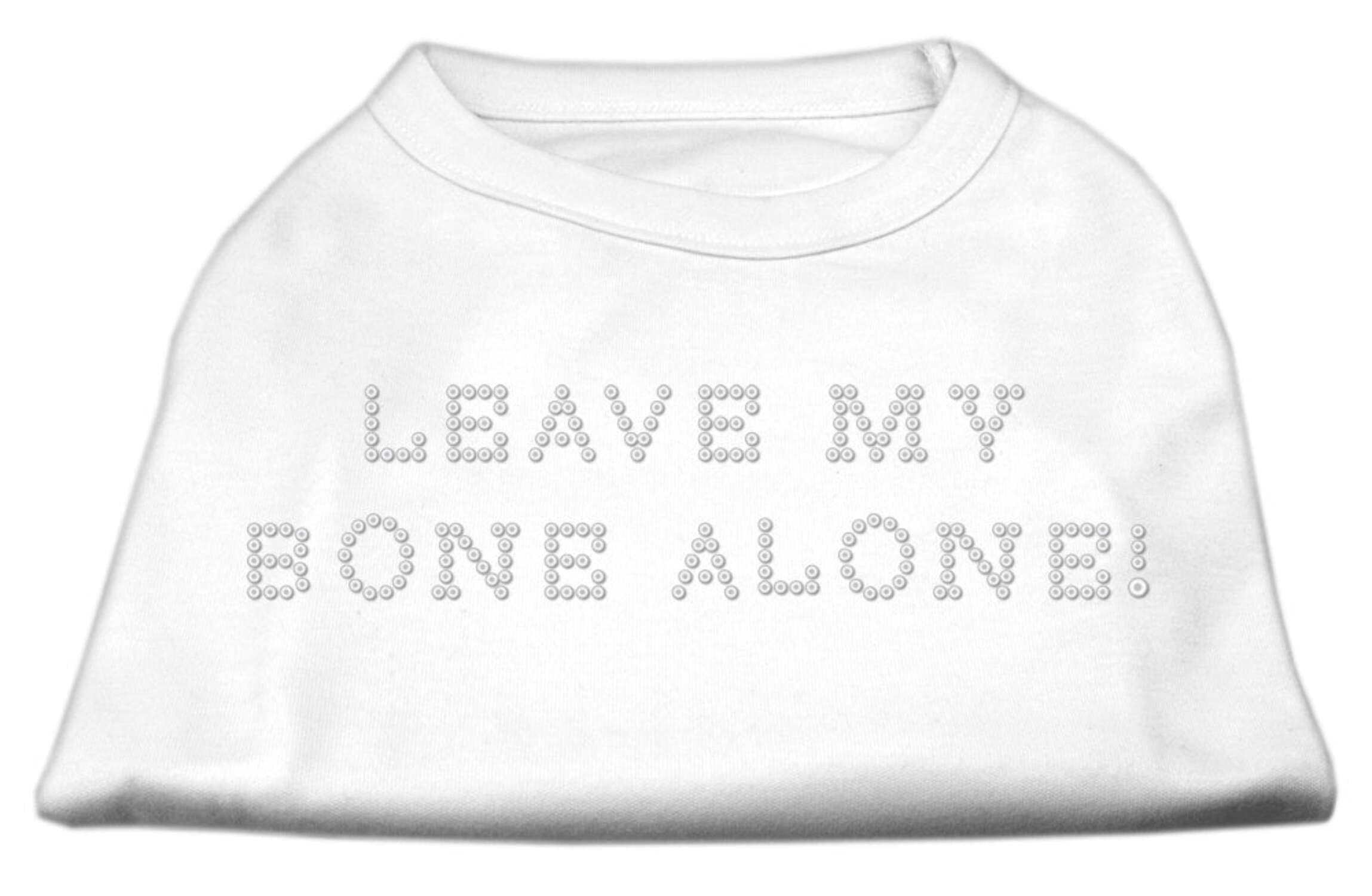 Pet Dog Cat Shirt Rhinestone, "Leave My Bone Alone!" - Walmart.com