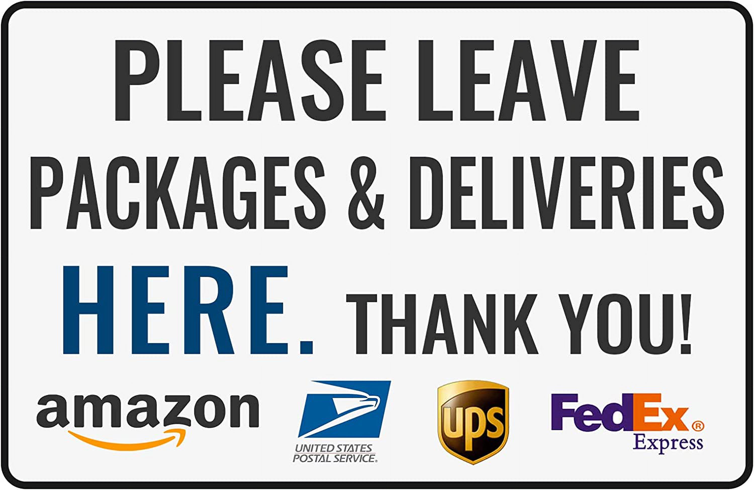 Metal Tin Sign Please Leave Packages Deliveries Here - Delivery Sign ...