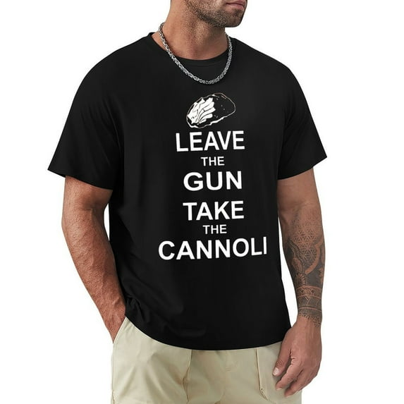 Leave The Gun, Take The Cannoli Men's Cotton HD Print Short Sleeve T ...