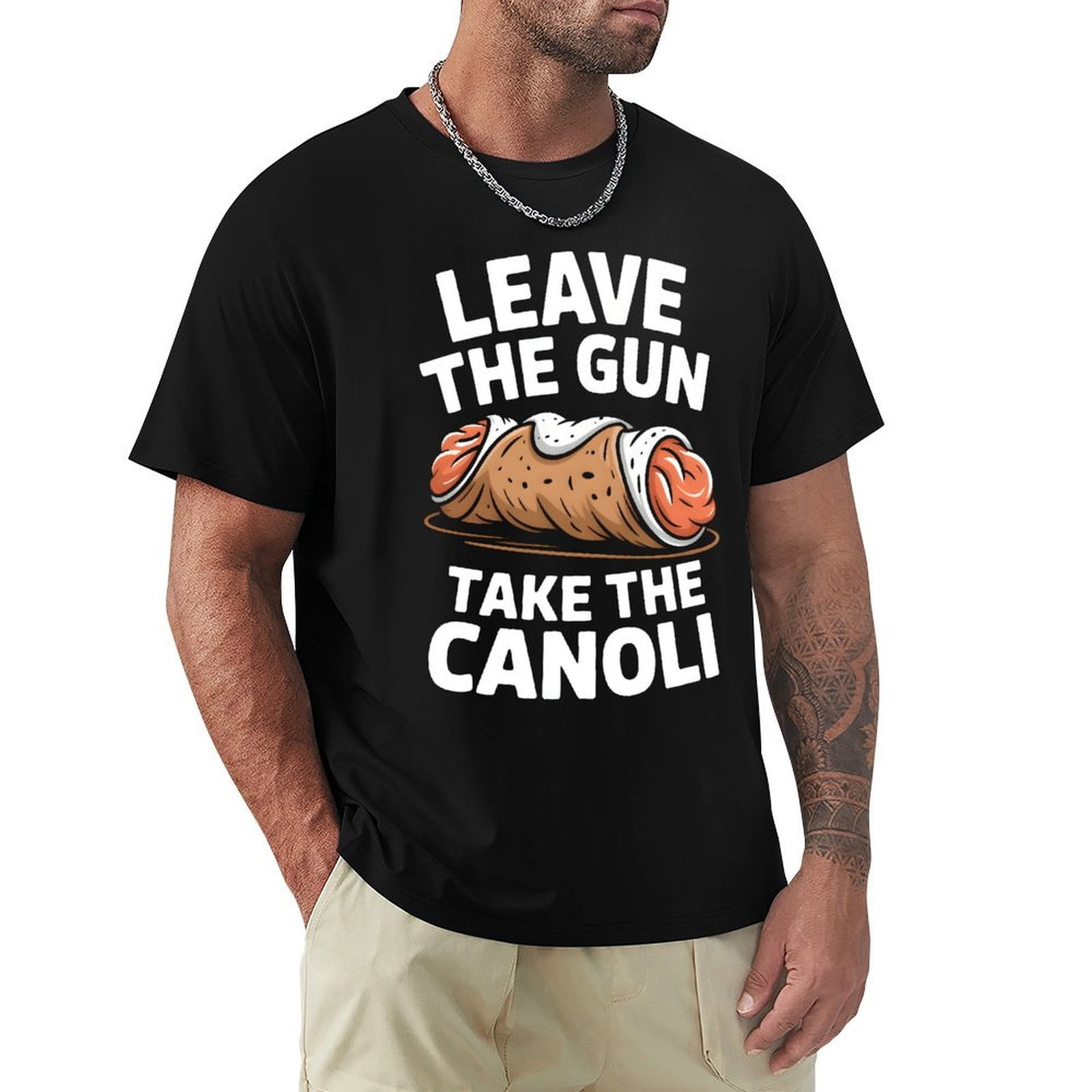 Leave The Gun, Take The Cannoli Men's Cotton HD Print Short Sleeve T ...