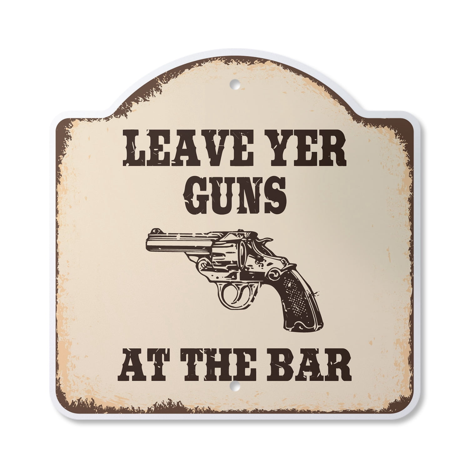 Leave Yer At The Bar 10” x 10” Sign | Indoor/Outdoor Plastic ...