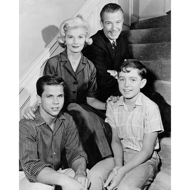 Leave it To Beaver classic Cleaver family portrait on stairs16x20 ...