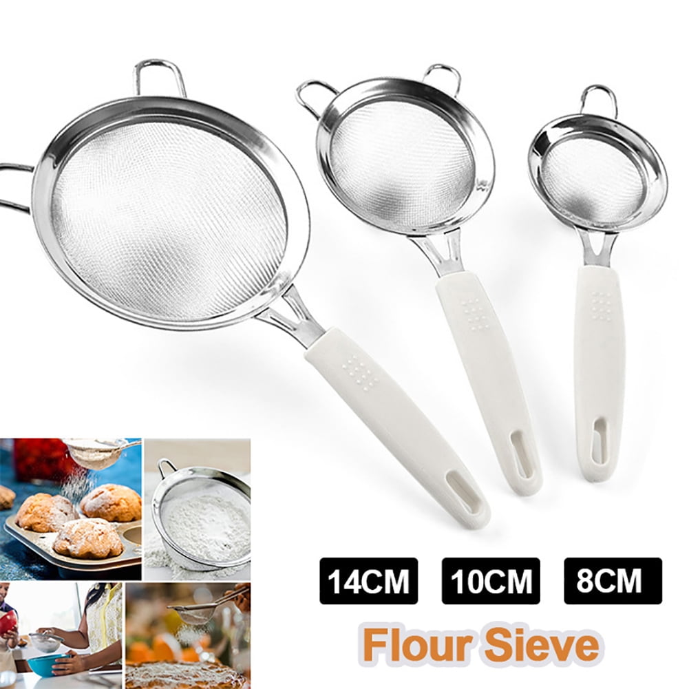 Leaveforme Kitchen Stainless Steel Handheld Screen Mesh Flour Sieve Oil ...