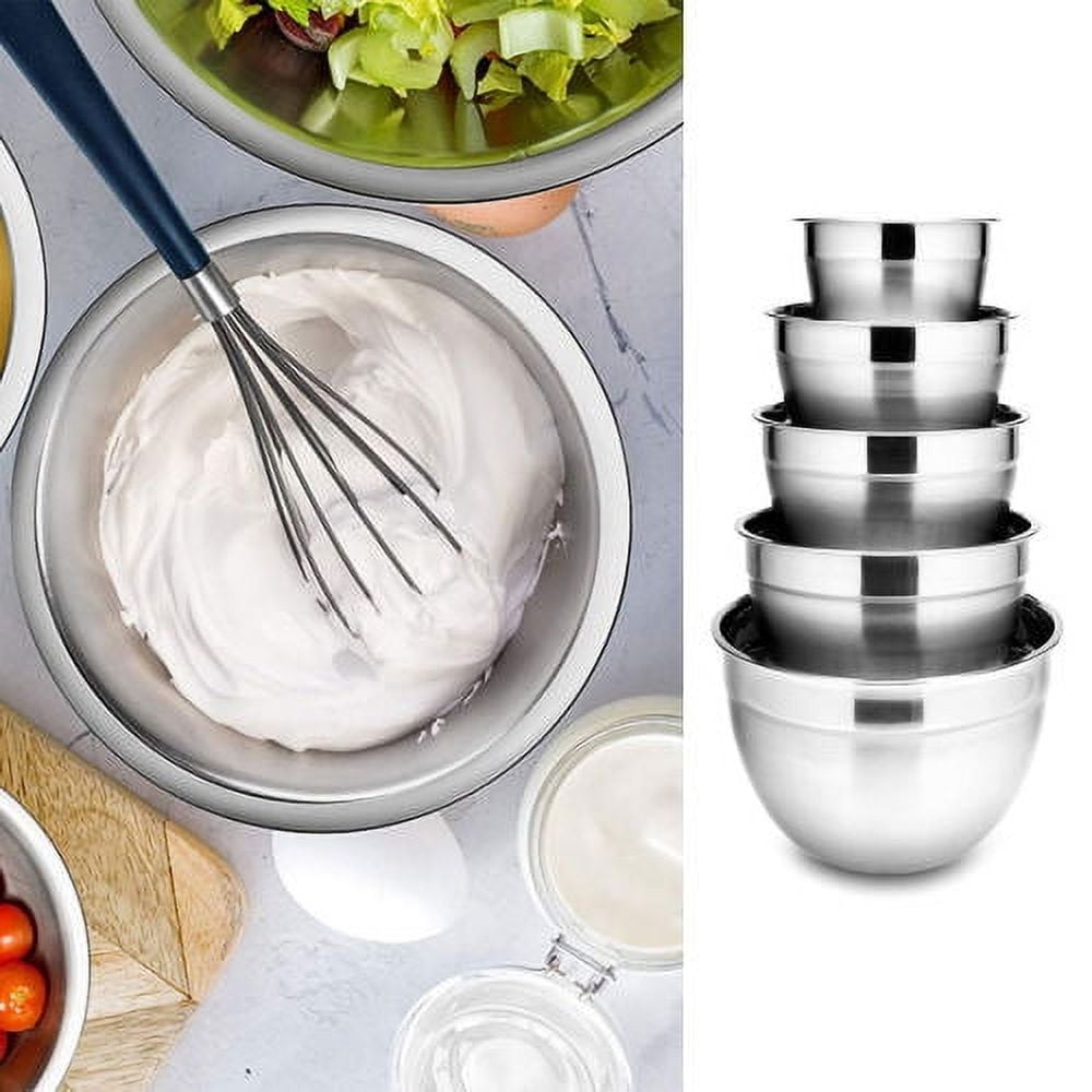 Leaveforme Stainless Steel Mixing Bowl - Premium Polished Mirror ...
