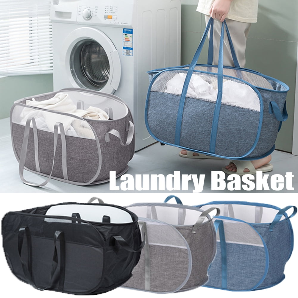 Leaveforme Collapsible Mesh Laundry Hamper, Durable Storage Basket with ...